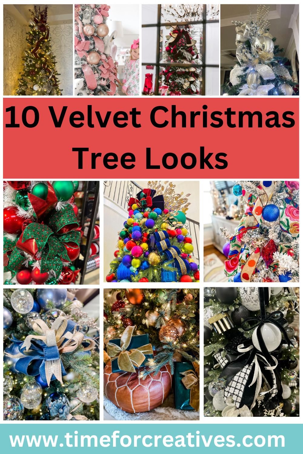 10 Velvet Christmas Tree Looks | Time for Creatives