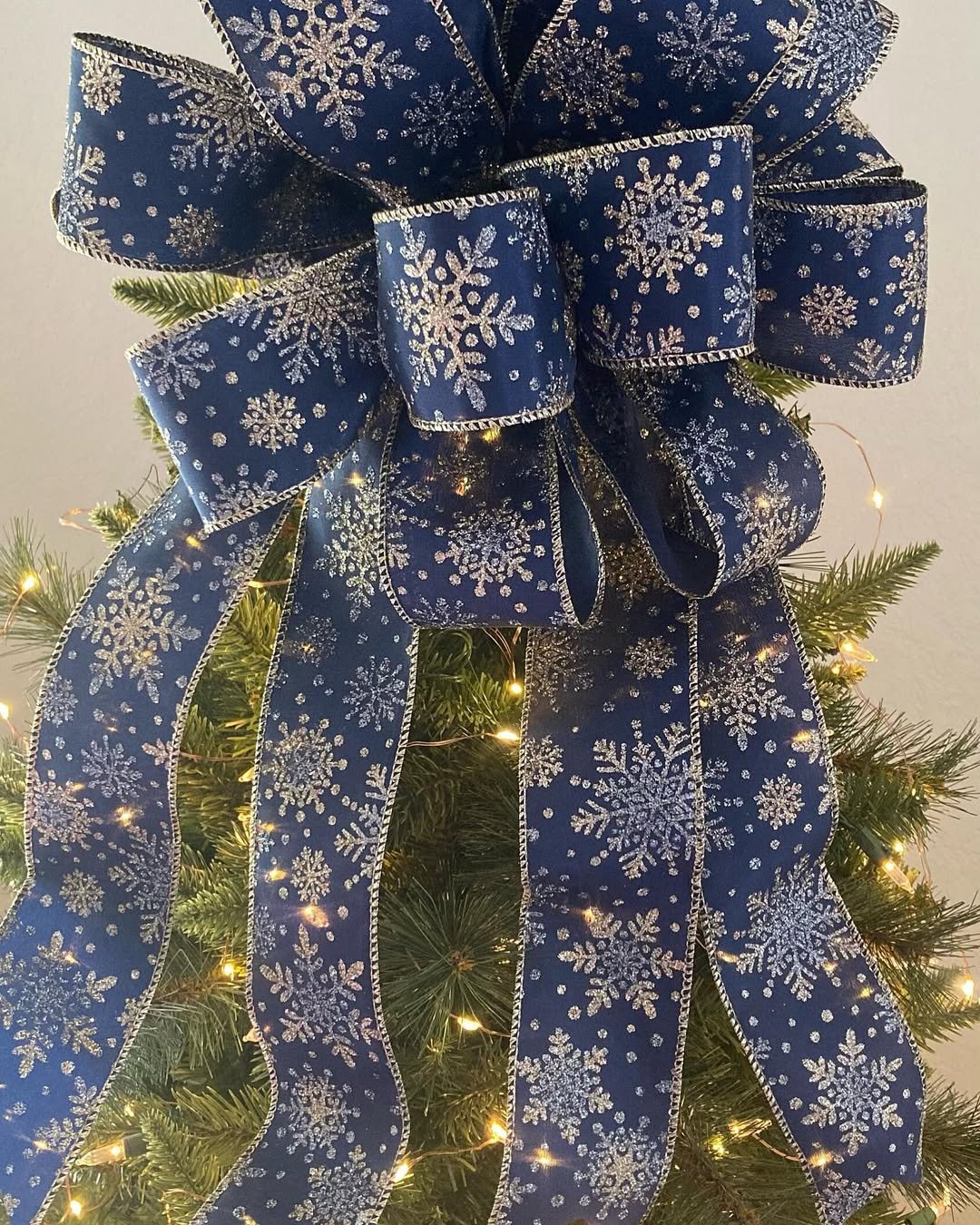 10 Blue Velvet Ribbon Christmas Tree | Time for Creatives