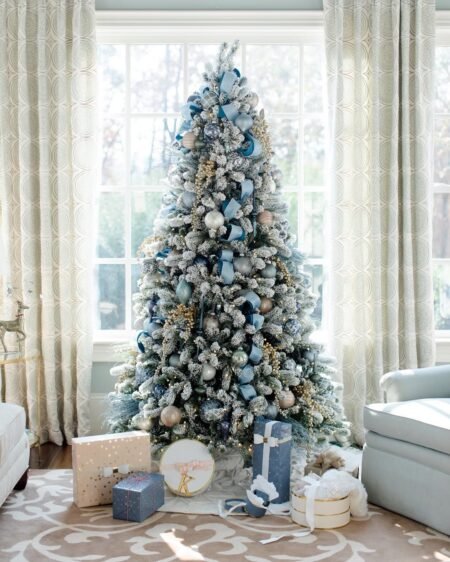 10 Blue Velvet Ribbon Christmas Tree | Time for Creatives